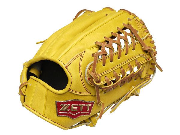 ZETT Pro Model 11.75 inch Yellow Infielder Glove
