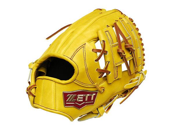 ZETT Pro Model 11.25 inch Yellow Infielder Glove